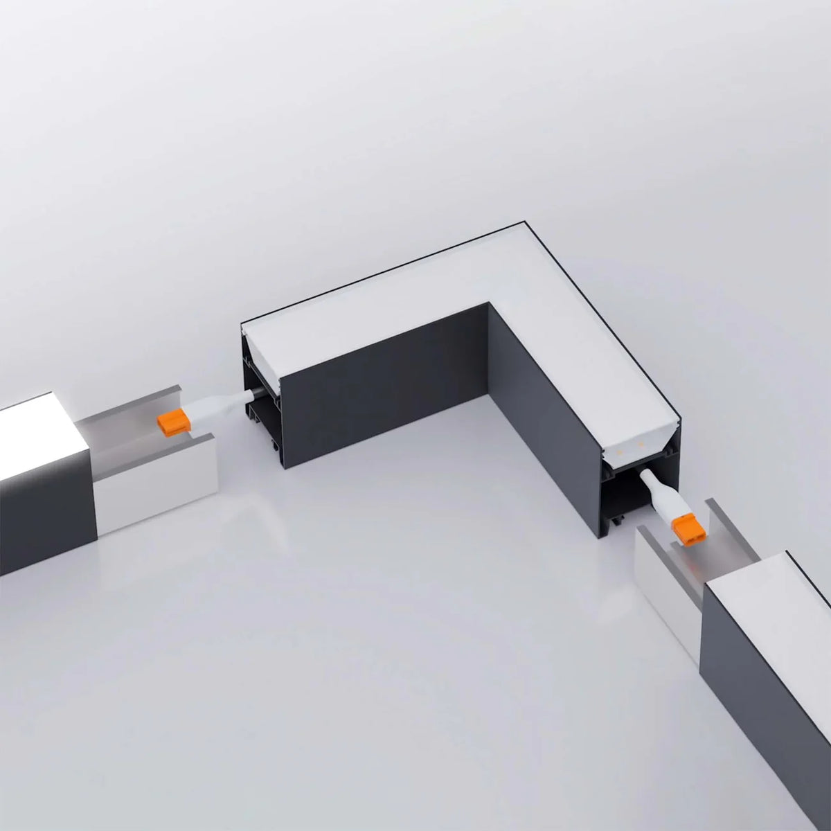 Conector en L para Lámpara Lineal 90° 3CCT – Tecnolum
